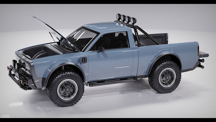 Meet the Alpha Wolf: An All-Electric 1980s Pickup Truck Throwback ...
