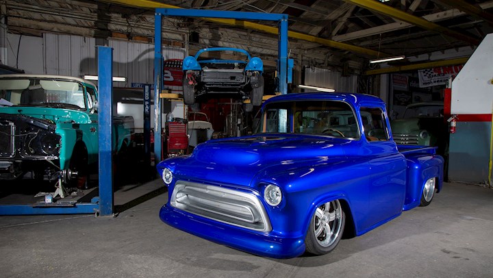 A Former Chicken Coop Turned Show Stopper: Customs by Lopez '57 Chevy ...