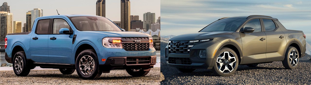 Modern Day El Camino & Ranchero? 2022 Ford Maverick vs. Hyundai Santa ...