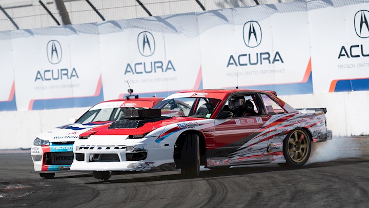 Travis Reeder's EV Drift Car at Formula Drift LB | DrivingLine