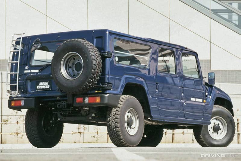The JDM Hummer: How the Toyota Mega Cruiser Made the Land Cruiser Look ...