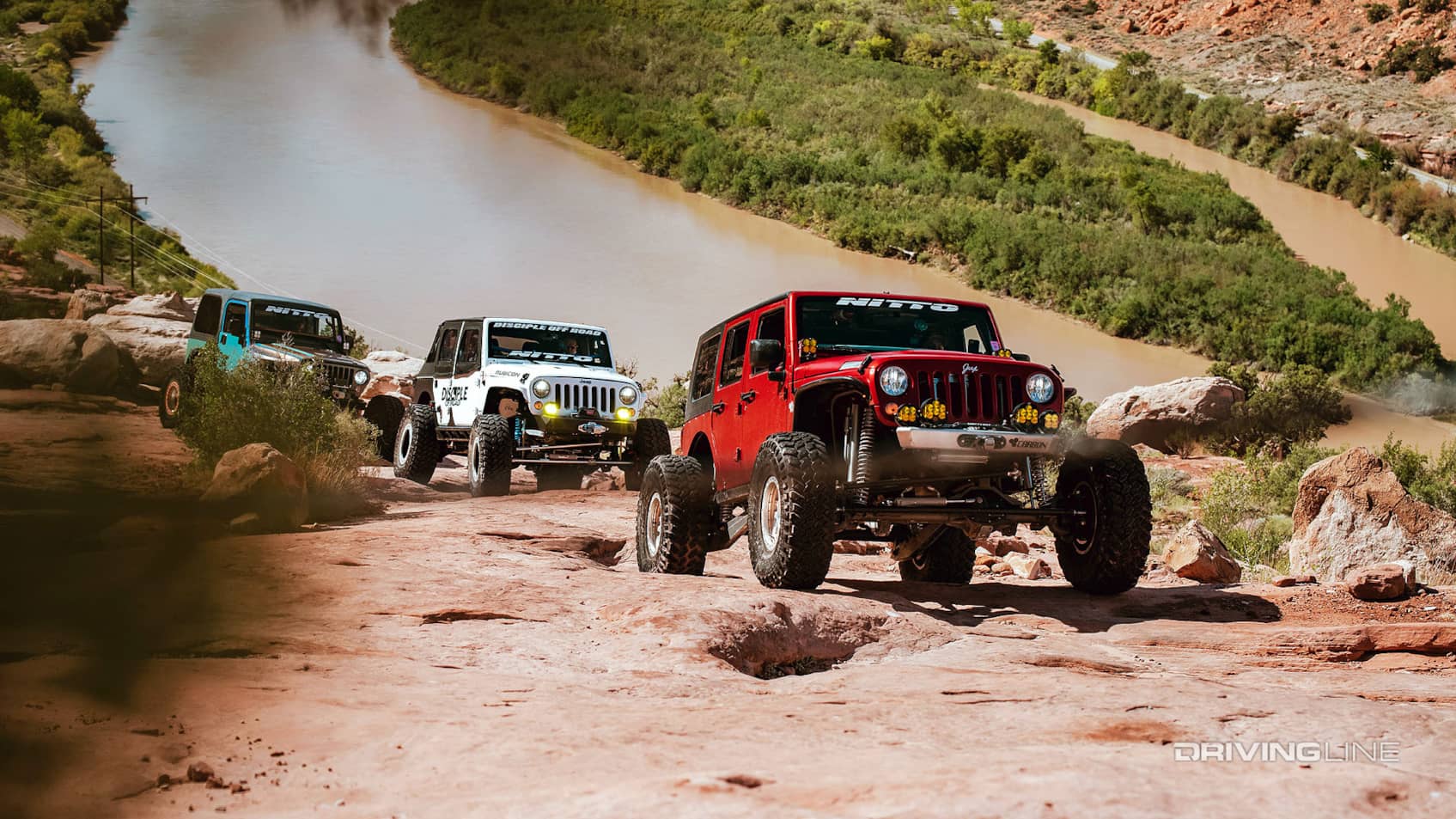 Off-Roading Moab Rim Trail by Jeep | On the Trail | DrivingLine