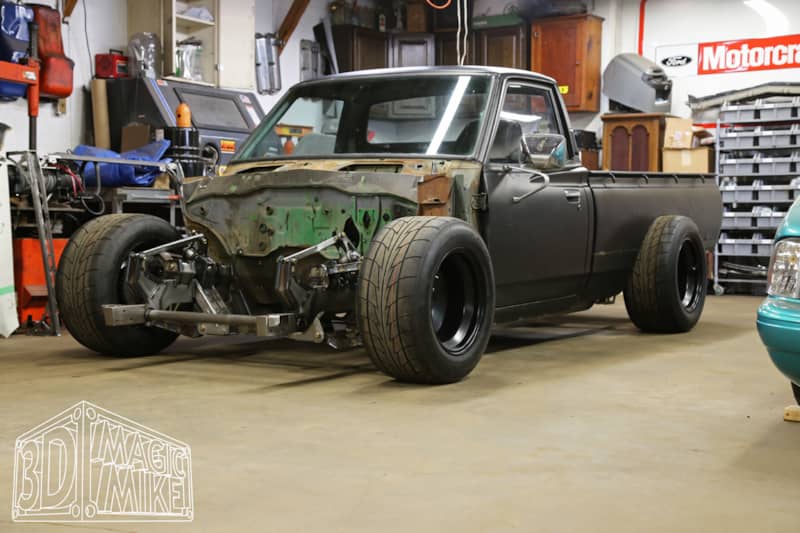 Engineering Perfection: The V8 Twin-Turbo Datsun 620 Build You Have to ...