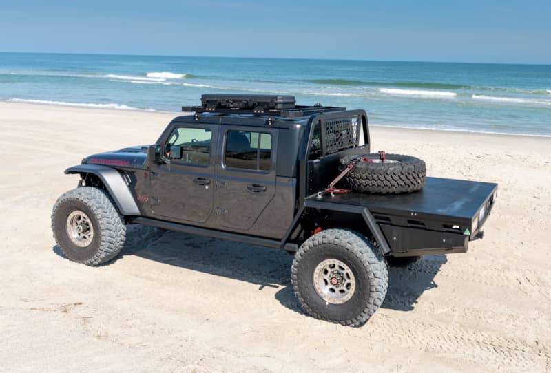 Jeep Gladiator Rubicon on 40's Flatbed Conversion from MITS Alloy ...